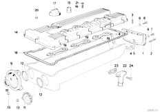 Original Parts for E34 M5 3.6 S38 Sedan / Engine/ Cylinder Head Cover ...