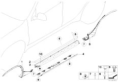 Original Parts for E53 X5 3.0d M57N SAV / Vehicle Trim/ Door Trim Panel ...