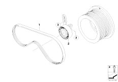 Original Parts for E70 X5 4.8i N62N SAV / Engine/ Belt Drive Water Pump ...