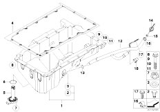 Original Parts for E83 X3 2.0i N46 SAV / Engine/ Oil Pan Oil Level ...