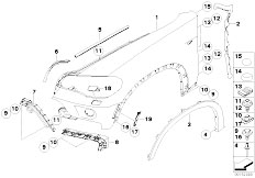 Original Parts for E70 X5 4.8i N62N SAV / Bodywork/ Front Side Panel ...