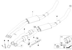Original Parts for E70 X5 3.0si N52N SAV / Exhaust System/ Exhaust ...