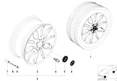 Original Parts for E53 X5 3.0i M54 SAV / Wheels/ Bmw La Wheel Ellipsoid ...