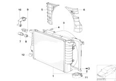 Original Parts for Z3 Z3 M3.2 S54 Roadster / Radiator/ Radiator ...