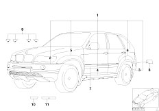 Original Parts for E53 X5 3.0d M57N SAV / Vehicle Trim/ Door Trim Panel ...